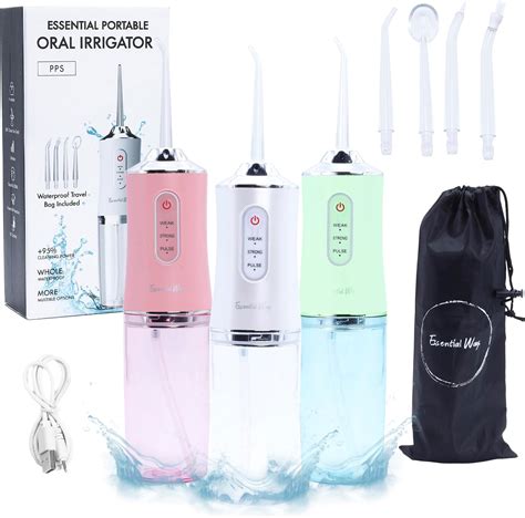 Essential Ways Water Flossers For Teeth 220ml Portable