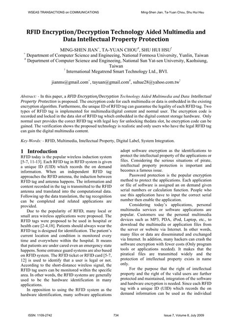 Pdf Rfid Encryption Decryptiontechnology Aided Multimedia And