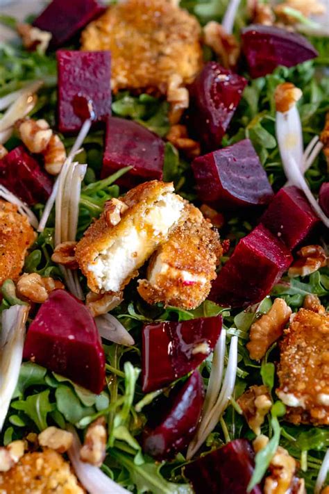 Fried Goat Cheese And Roasted Beet Salad Girl With The Iron Cast