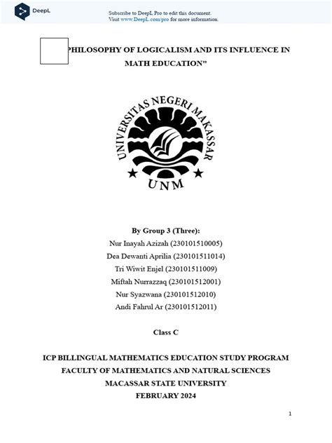 Makalah Logism Indonesia Kelompok 3 En Pdf Logic Gottlob Frege