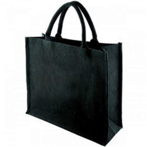 Black Jute Loop Handle Carry Bag At Rs 120piece जूट कैरी बैग In