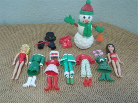 Vintage Polly Pocket Doll Snowman Styles Holiday Christmas X98 Etsy