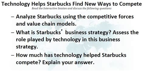 Starbucks Value Chain Starbucks Porter S Case Study 2019 02 23
