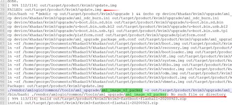 android build up fail vim3 khadas community