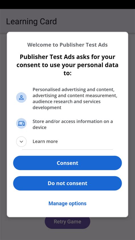 Admob Interstitial Ad With Consent Android GDPR BigKnol