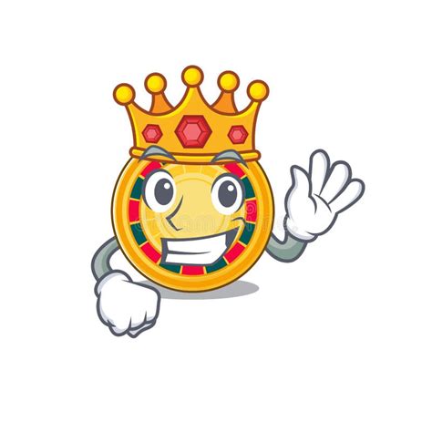 A Stunning Of Roulette Stylized Of King On Cartoon Mascot Style Stock