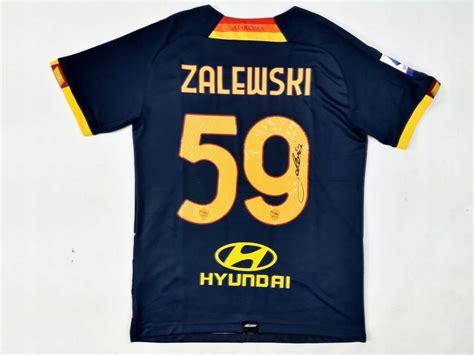 Zalewski AS Roma Koszulka Z Autografem Zag Oficjalne Archiwum Allegro