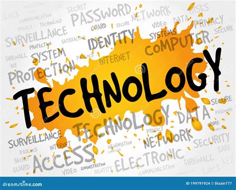 Technology Word Cloud Stock Illustration Illustration Of Mobile