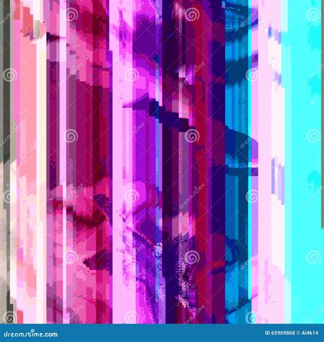 Colored Abstract Glitch Art Design Background Stock Vector Image