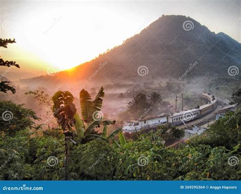Mountain Pass Railway In Java Stock Photo Image Of Locomotive Forest
