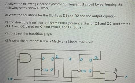 Solved Analyze The Following Clocked Synchronous Sequential Chegg