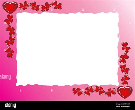 framework from hearts with sheet from a notebook stock vector image