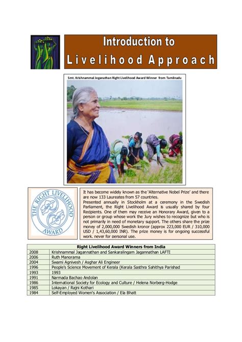 Introduction To Livelihood Framework