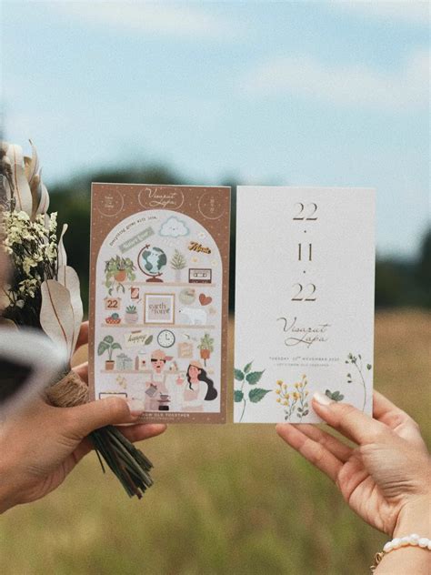 Diy 03 ทำสติ๊กเกอร์ออกแบบเอง แจกแขกในงานแต่งงาน 🤎 แกลเลอรีที่โพสต์โดย Fonlapa Lemon8