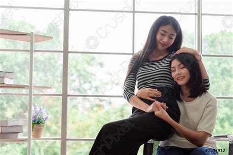 Lgbt asiáticas lesbianas pareja trabajando juntos como trabajo en foto de stock 2597912