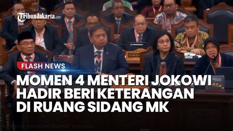 Kala Airlangga Hartarto Hingga Sri Mulyani Hadir Di MK Siap Jadi Saksi