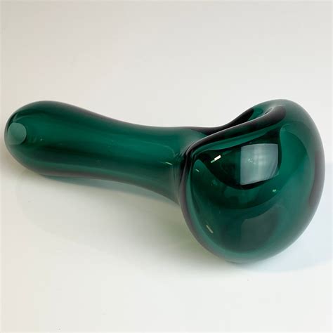 Solid Dark Green Pipe Glass Pipe Heady Hand Blown Vrosh