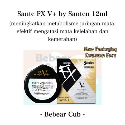 Promo Sante FX V plus (V+) Gold, Eye Drops by Santen Japan, Obat Tetes ...
