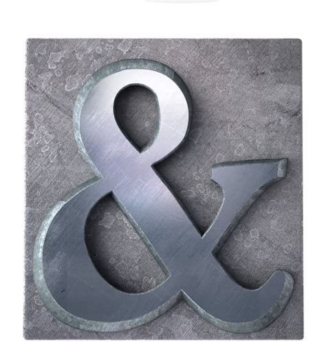 premium photo and symbol in typescript metallic print letter case