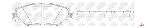 NiBK PN1530 Колодки тормозные передние TOYOTA RAV4 05-, Auris 12-