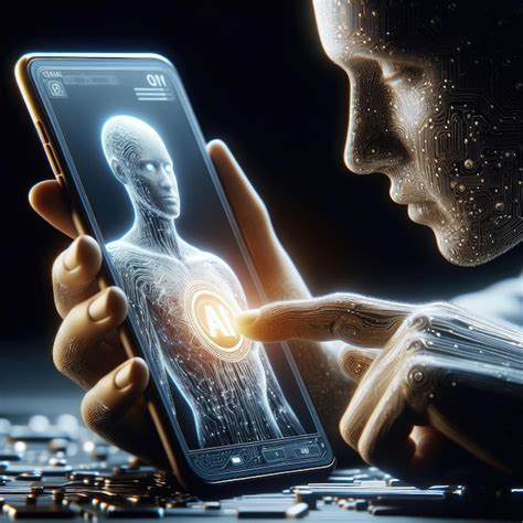 Premium Photo Artificial Intelligence On Mobile With Generative Ai