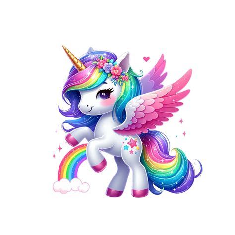Unicorn Cute Rainbow Unicorn Clipart Pegasus Unicorn Png Instant