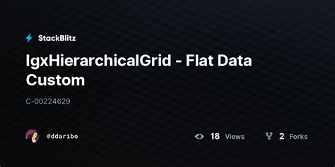 Igxhierarchicalgrid Flat Data Custom Stackblitz