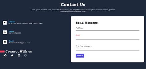 GitHub Rohanmittal Contact Template This Contact Template Project Uses HTML CSS