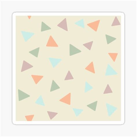 Tringle Shape Design Seamless Pattern Green Orange Blue Sticker