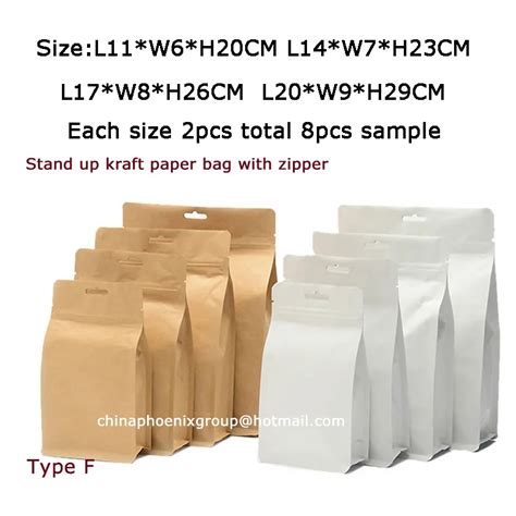 Wholesale Kraft Aluminizing Pouchesstand Up Kraft Paper Aluminium Foil