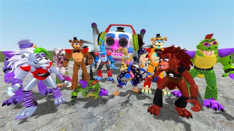 ALL GLAMROCK ANIMATRONICS TOY WITHERED AND OTHER ANIMATRONICS Garry S Mod FNAF YouTube