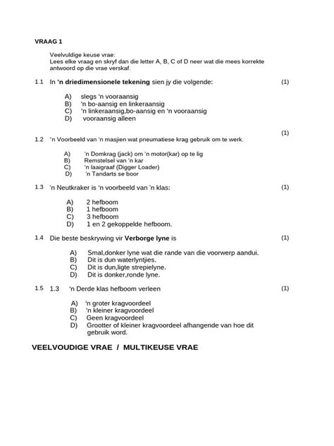 Vraag Veelvoudige Vrae Multikeuse Vrae 2 Pdf