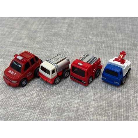 Tomy 迷你q車 一組工程消防系列 蝦皮購物