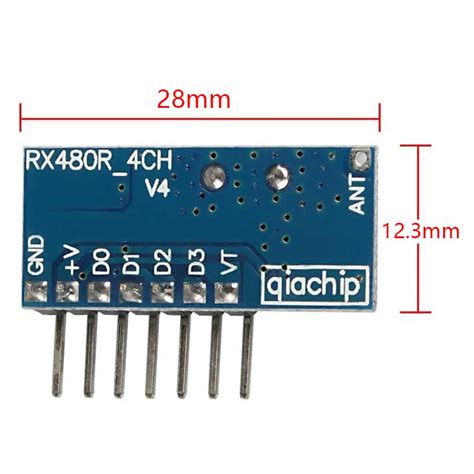 Wireless Wide Voltage Coding Transmitter Decoding Receiver 4 Channel Output Module For 433Mhz