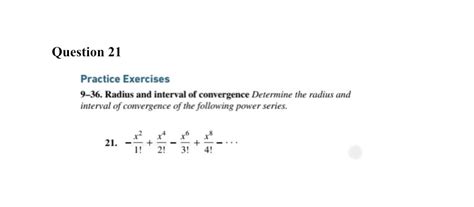 Solved Question 21 Practice Exercises 9–36. Radius and | Chegg.com