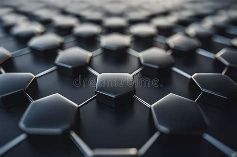 Graphene Molecular Grid Graphene Atomic Structure Concept Hexagonal Geometric Form