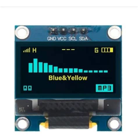 Modulo Display Oled I C Azul Amarelo Lcd Arduino Pic