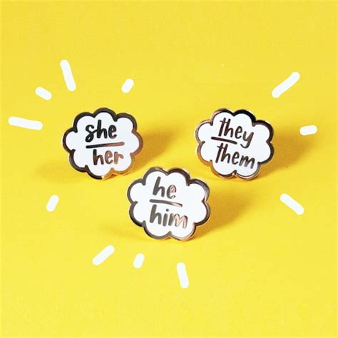 Pronouns Pin They Them Pin He Him Pin She Her Pin Ze Zir Etsy Uk