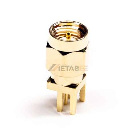 Pcb Sma Male Edge Mount Connector Straight 50 Ohm Metabeeai