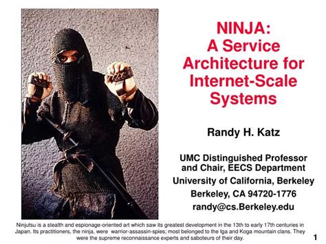 Ppt Ninja A Service Architecture For Internet Scale Systems