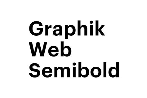 Graphik Web Semibold Font Free Font Download