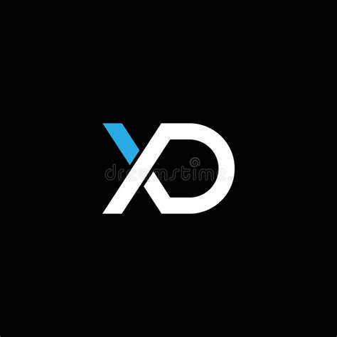 Xd Or Dx Abstract Letter Design With Different Colour And Illustration