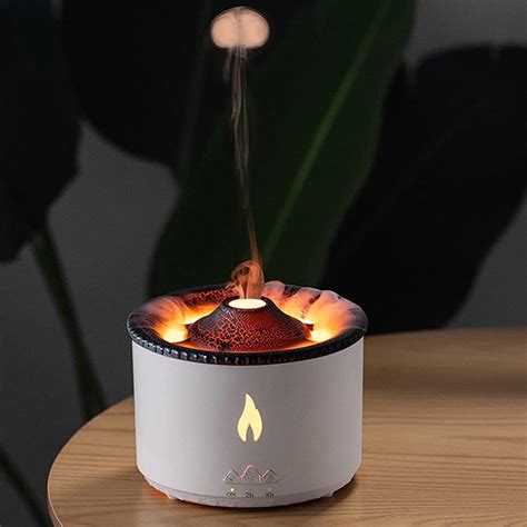 Flame And Volcano Light Diffuser For Essential Oil 2 Mist Modes
