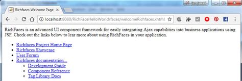Java Server Faces Jsf Richfaces Hello World Project Chillyfacts