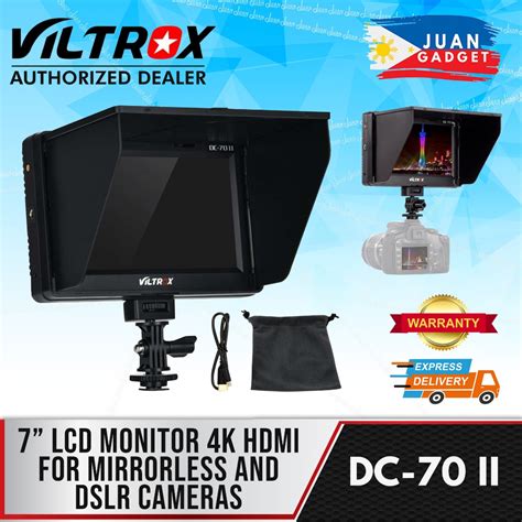 Viltrox Dc 70 Ii 7 Inch Field Minitor 4k Hdmi Av Input Monitor For Mirrorless And Dslr Cameras
