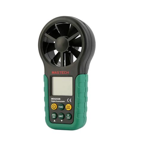 Mastech Ms6252b Handheld Digital Anemometer Temperature Humidity Tester Sensor Usb Wind Speed