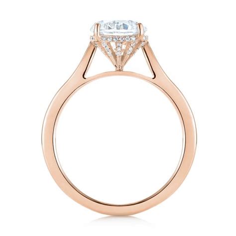 18k Rose Gold Micro Pave Diamond Engagement Ring 104125 Seattle Bellevue Joseph Jewelry