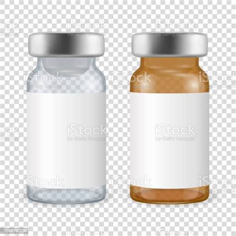 向量 3d 逼真的疫苗圖示設置隔離在透明背景上的特寫複製空間藥物安培設計範本 剪貼畫 模型疫苗接種概念前檢視向量圖形及更多注射疫苗圖片