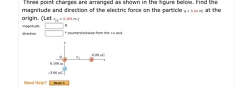 Solved Three Identical Point Charges Each Of Mass M Chegg