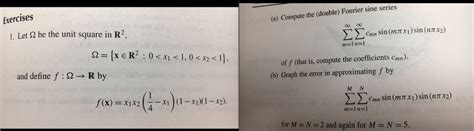Solved Let Ohm Be The Unit Square In R2 Ohm X Elementof